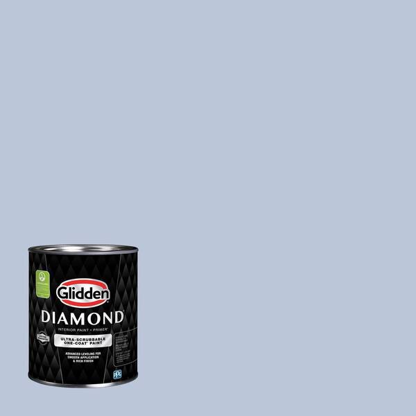 Glidden Diamond 1 qt. PPG1166-3 Blue Opal Flat Interior Paint with ...