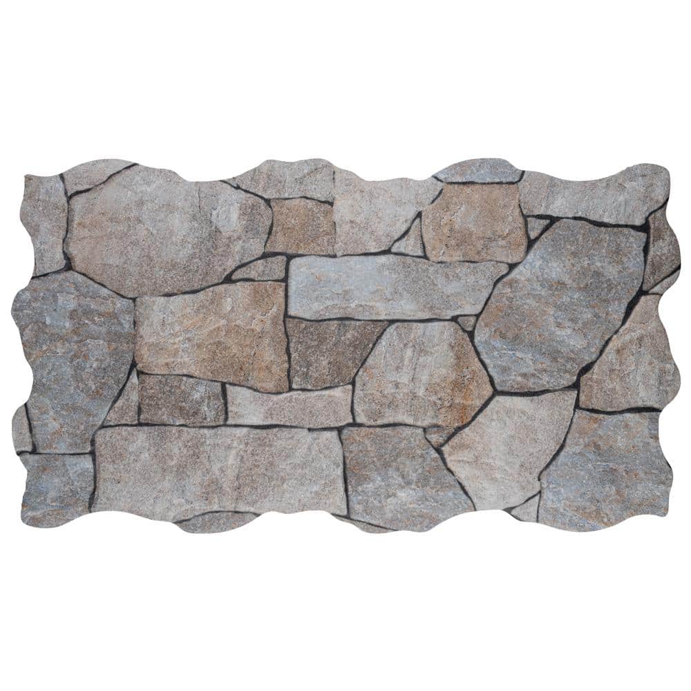 Merola Tile Andorra Gris 10-3/8 in. x 18-3/4 in. Ceramic Wall Tile (10. ...