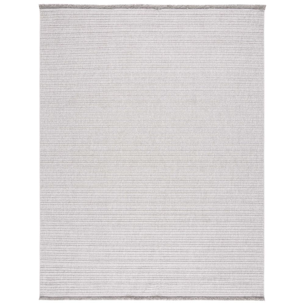 SAFAVIEH Camden 8 ft. x 10 ft. Gray Striped High-Low Area Rug CAD654F-8 ...