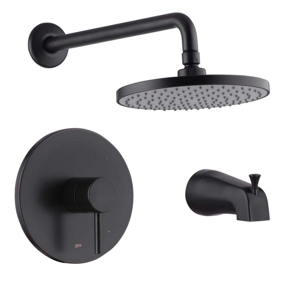 Ultra Faucets Euro Single-Handle 1-Spray Tub and Shower Faucet 1.8 GPM ...