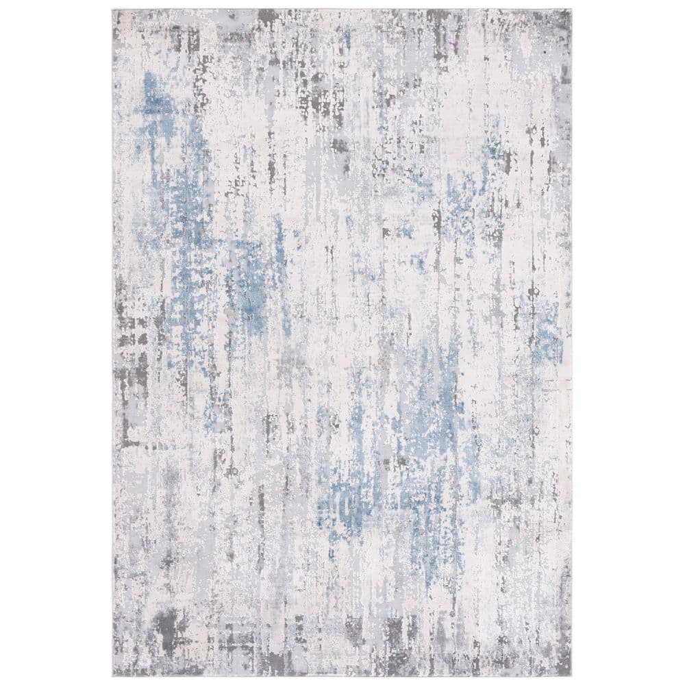 SAFAVIEH Invista Grey/Blue 4 ft. x 6 ft. Distressed Gradient Area Rug ...