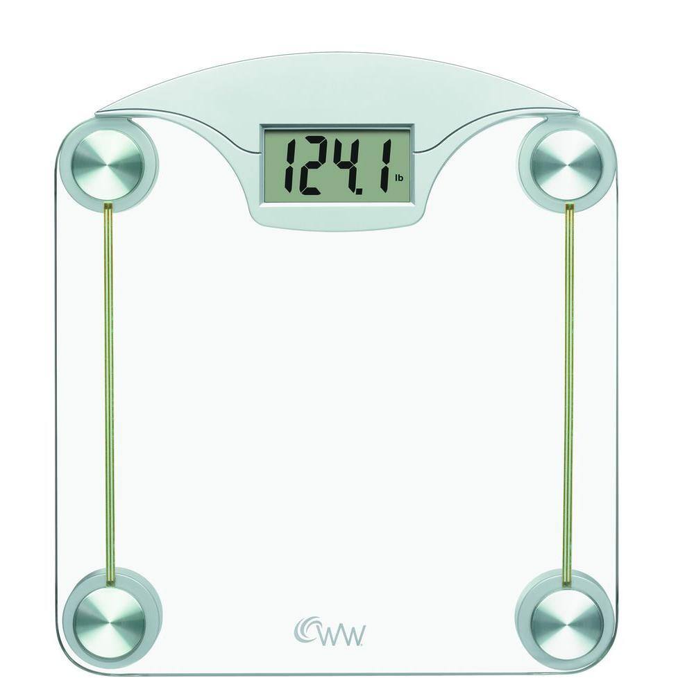 Conair Weight Watchers Digital Scale with Chrome Accents in Glass WW39Y ...