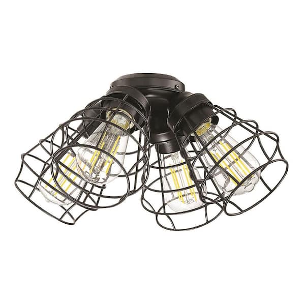 CRAFTMADE Unity 4-Light Indoor/Outdoor Flat Black Finish 3000K ...