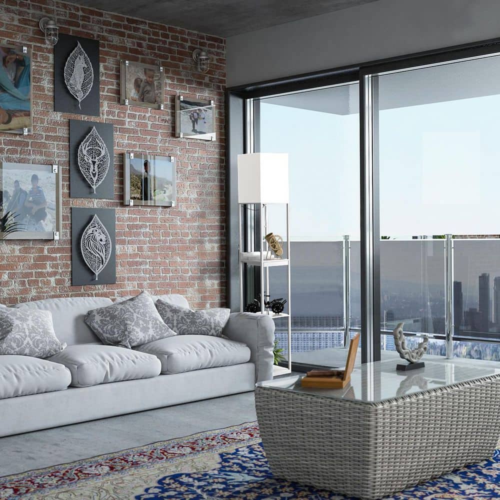 SUNMORY 63 in. White Floor Lamp with Shelves, Modern Column Standing ...