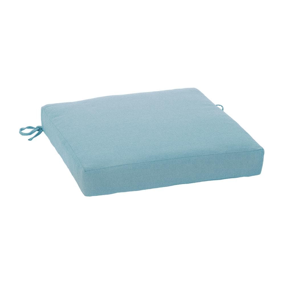 ARDEN Oceantex 21 in. x 21 in. Sky Blue Square Outdoor Seat Cushion ...