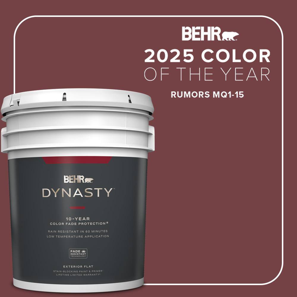 BEHR DYNASTY 5 gal. #MQ1-15 Rumors Flat Exterior Stain-Blocking Paint ...