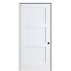 MMI Door Shaker Flat Panel 20 in. x 80 in. Left Hand Solid Core Primed ...