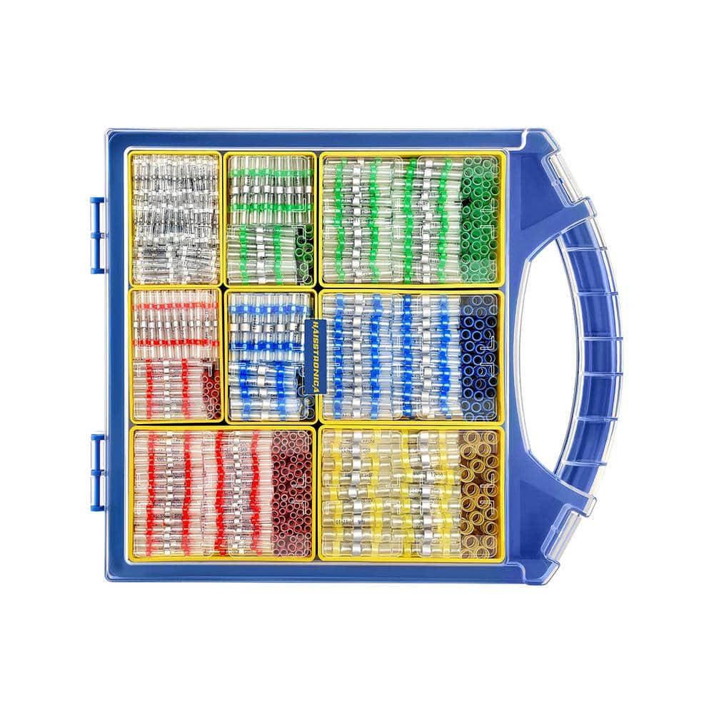 Lukyamzn 1000-Pieces Marine Grade Heat Shrink Butt Connectors, Solder ...