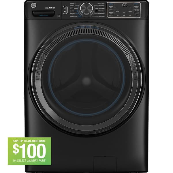 GE 5.0 cu.ft. Smart Front Load Washer in Carbon Graphite with Steam ...