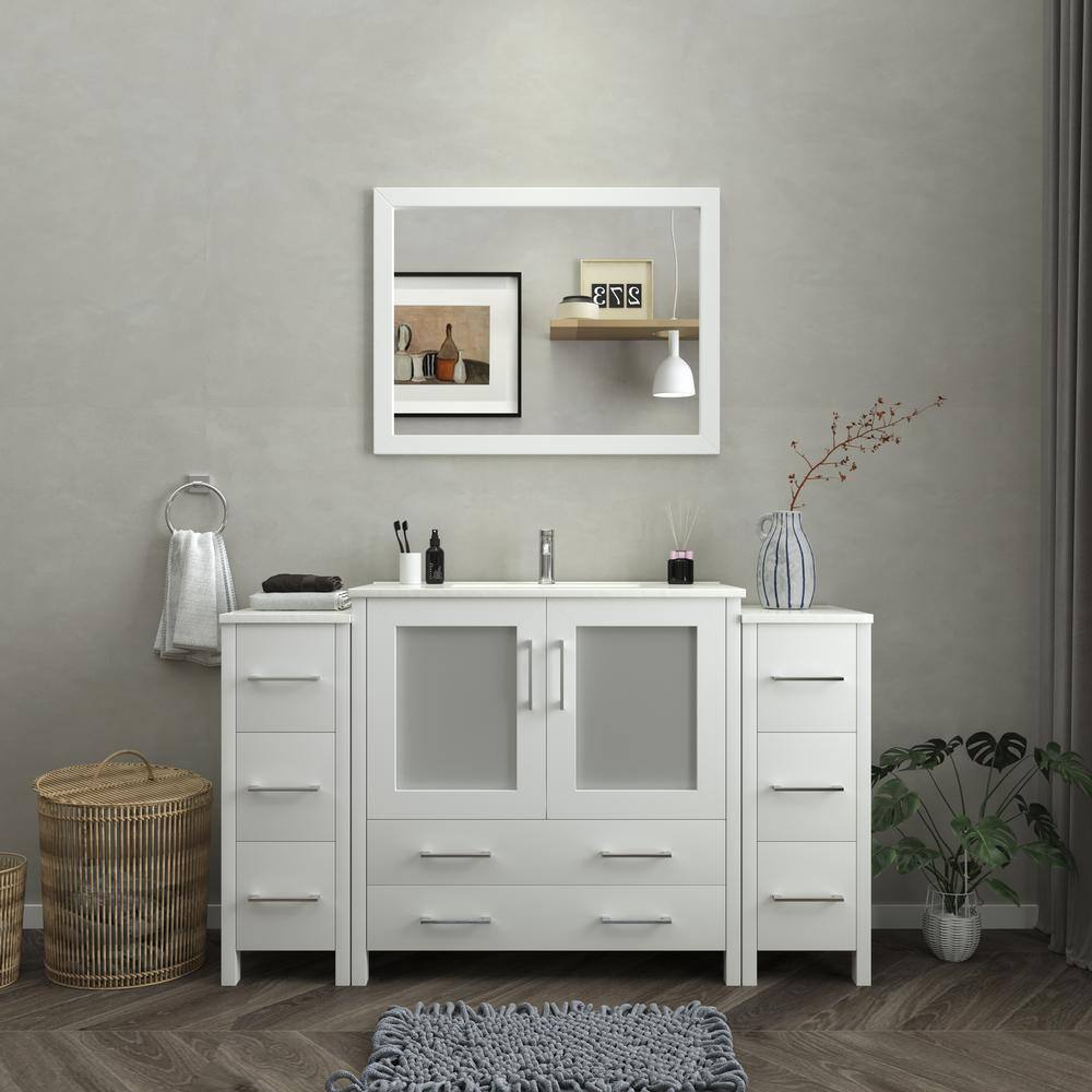 Vanity Art Brescia 60 in. W x 18 in. D x 36 in. H Bathroom Vanity in ...