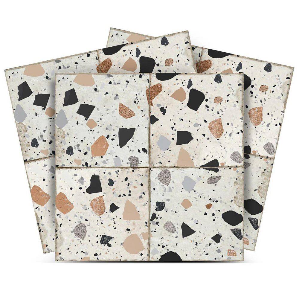 MI ALMA White and Linen T20 6 in. x 6 in. Vinyl Peel and Stick Tile (24 ...