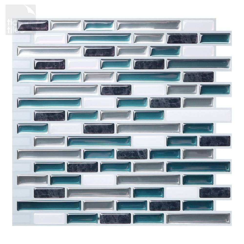 Tic Tac Tiles Como Bay 10 in. W x 10 in. H Peel and Stick Self-Adhesive ...