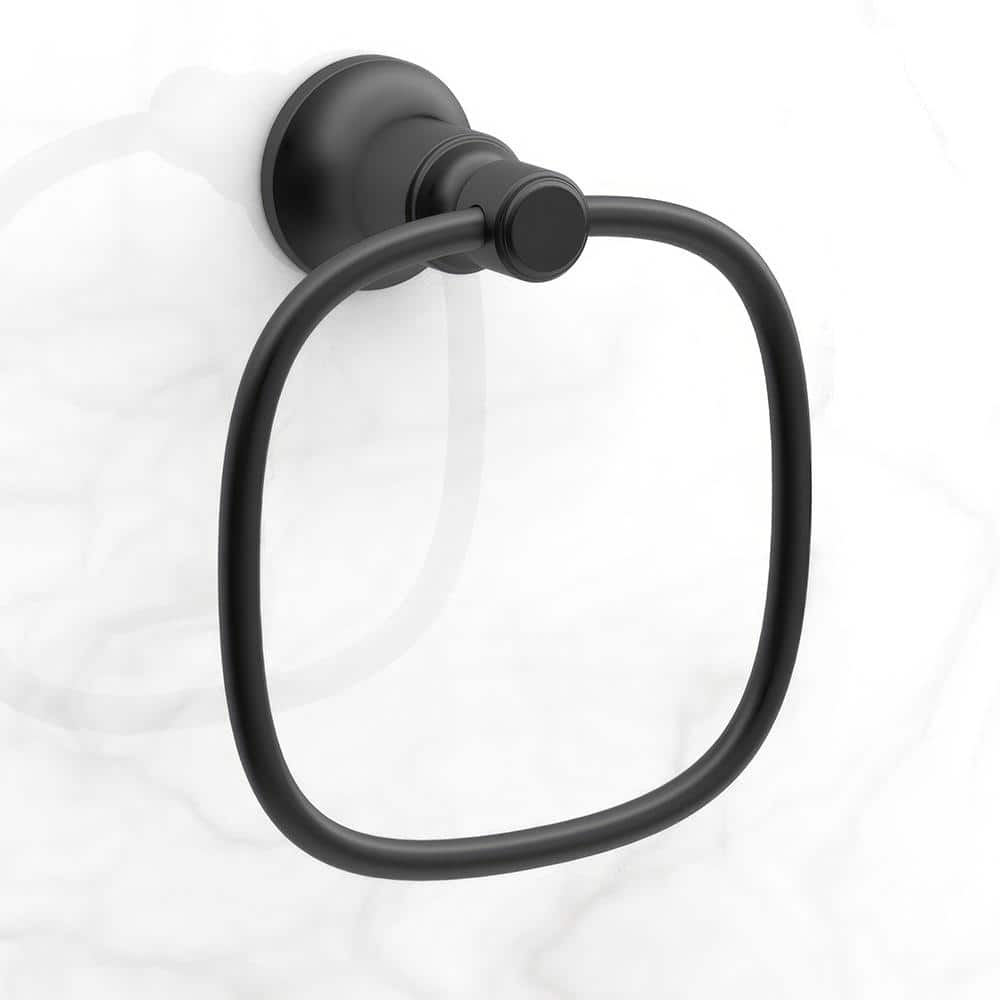 Glacier Bay Hoyt Wall Mounted Towel Ring in Matte Black BTH-086-R5017MB ...