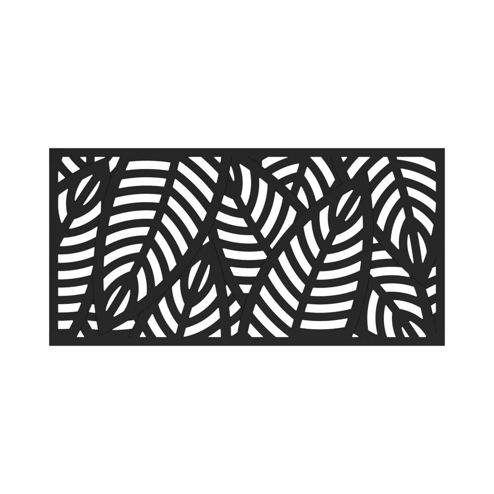 Barrette Outdoor Living 3 ft. x 6 ft. Sanibel Black Polypropylene ...
