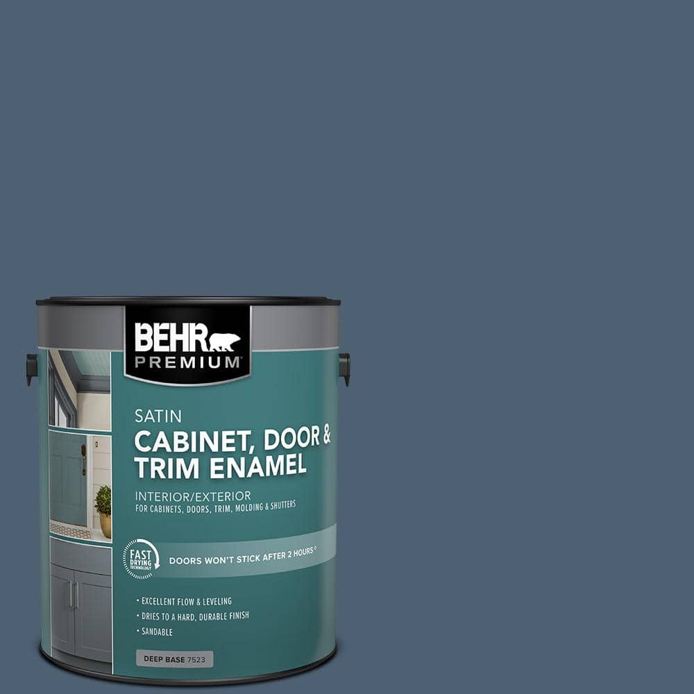 BEHR PREMIUM 1 gal. #PPU14-19 English Channel Satin Enamel Interior ...