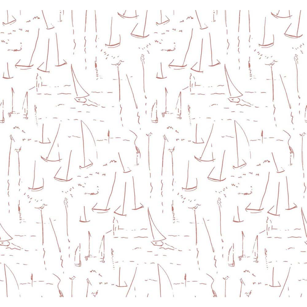 York Wallcoverings Red Vermillion Coast Vermillion Wallpaper ZM2843 ...