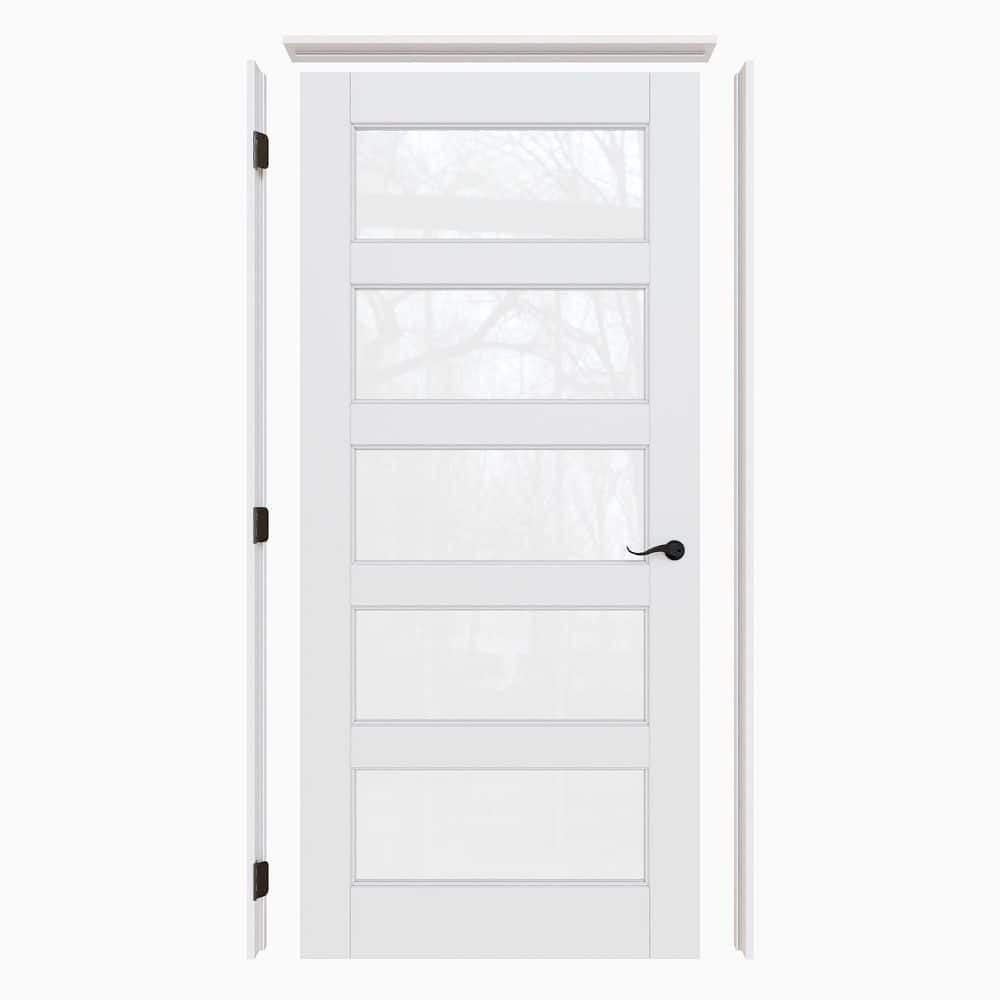 ARK DESIGN Assembly Required 36 in. x 80 in. 5-Lite Clear Glass Right ...