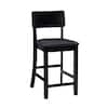 Linon Home Decor Toro 24 in. Black High Back Wood Counter Stool with ...