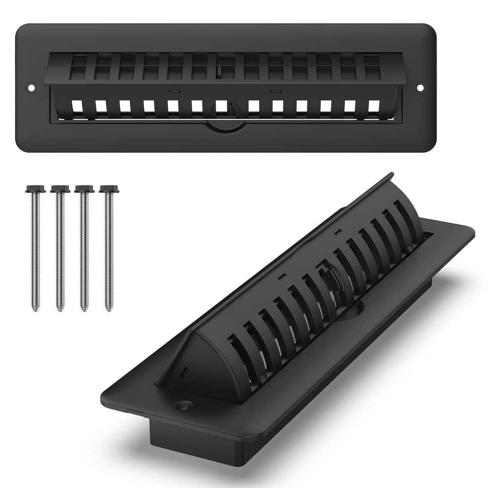 Wudkey 2 in. x 10 in. Floor Register with Vent Deflector, 2 in 1 ...
