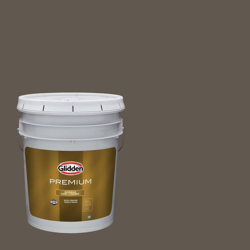 Glidden Premium 5 gal. PPG1006-7 Metropolis Semi-Gloss Exterior Latex ...