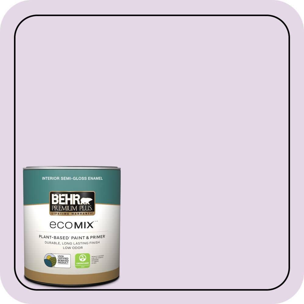 BEHR PREMIUM PLUS 1 qt. #660A-2 Chateau Rose Semi-Gloss Enamel EcoMix ...