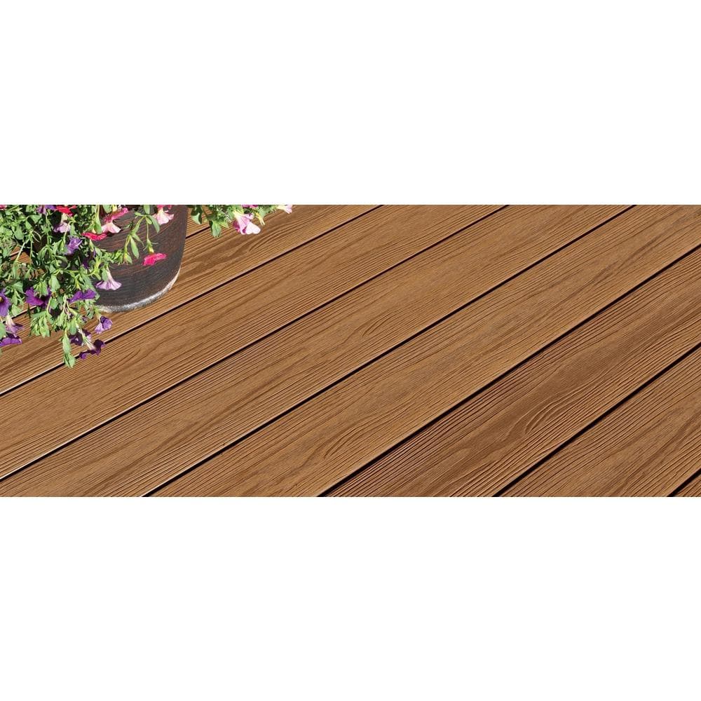 Buy Apex 1 in. x 6 in. x 8 ft. Himalayan Cedar Brown PVC Grooved Deck ...