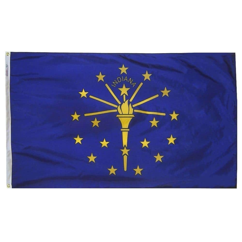 Annin Flagmakers 5 ft. x 8 ft. Nylon Indiana State Flag 141680 - The ...