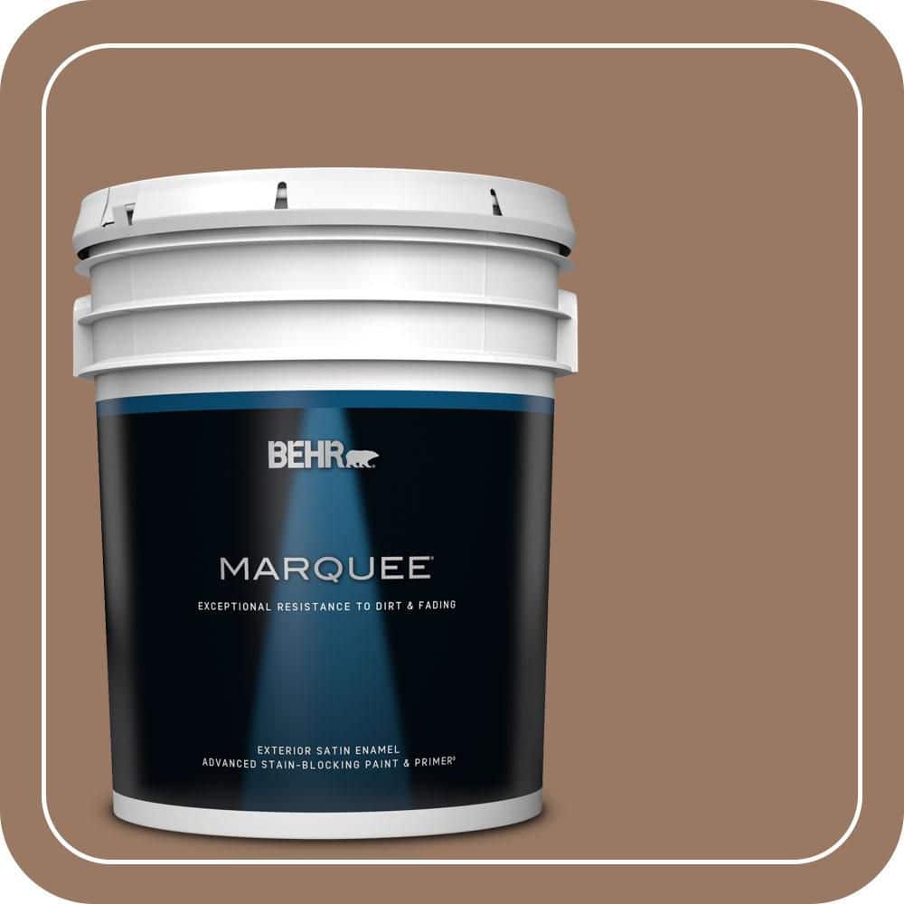 BEHR MARQUEE 5 gal. #250F-5 Fudge Bar Satin Enamel Exterior Paint ...