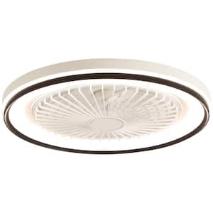 Jushua 27 in. Indoor white Transparent Color Ceiling Fan with Lights ...