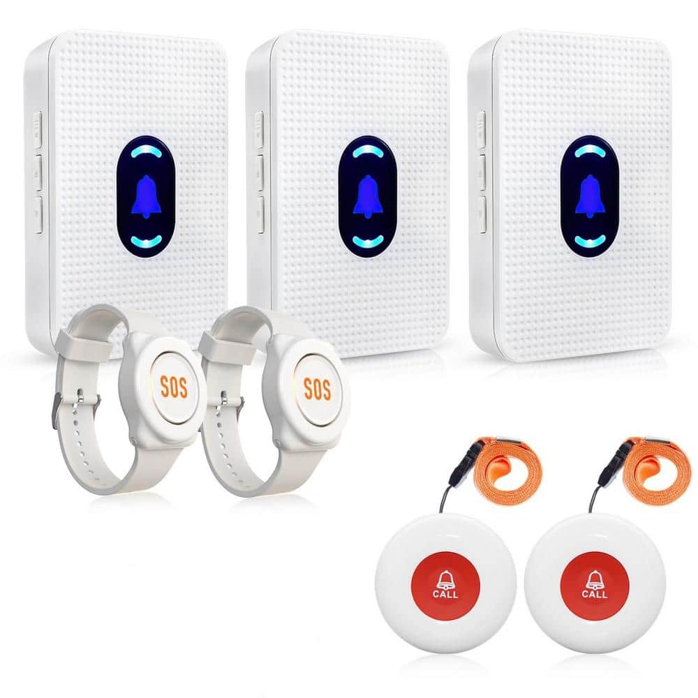 Numhew Wireless Caregiver Pager Call Button, Elderly Call System with 2 ...