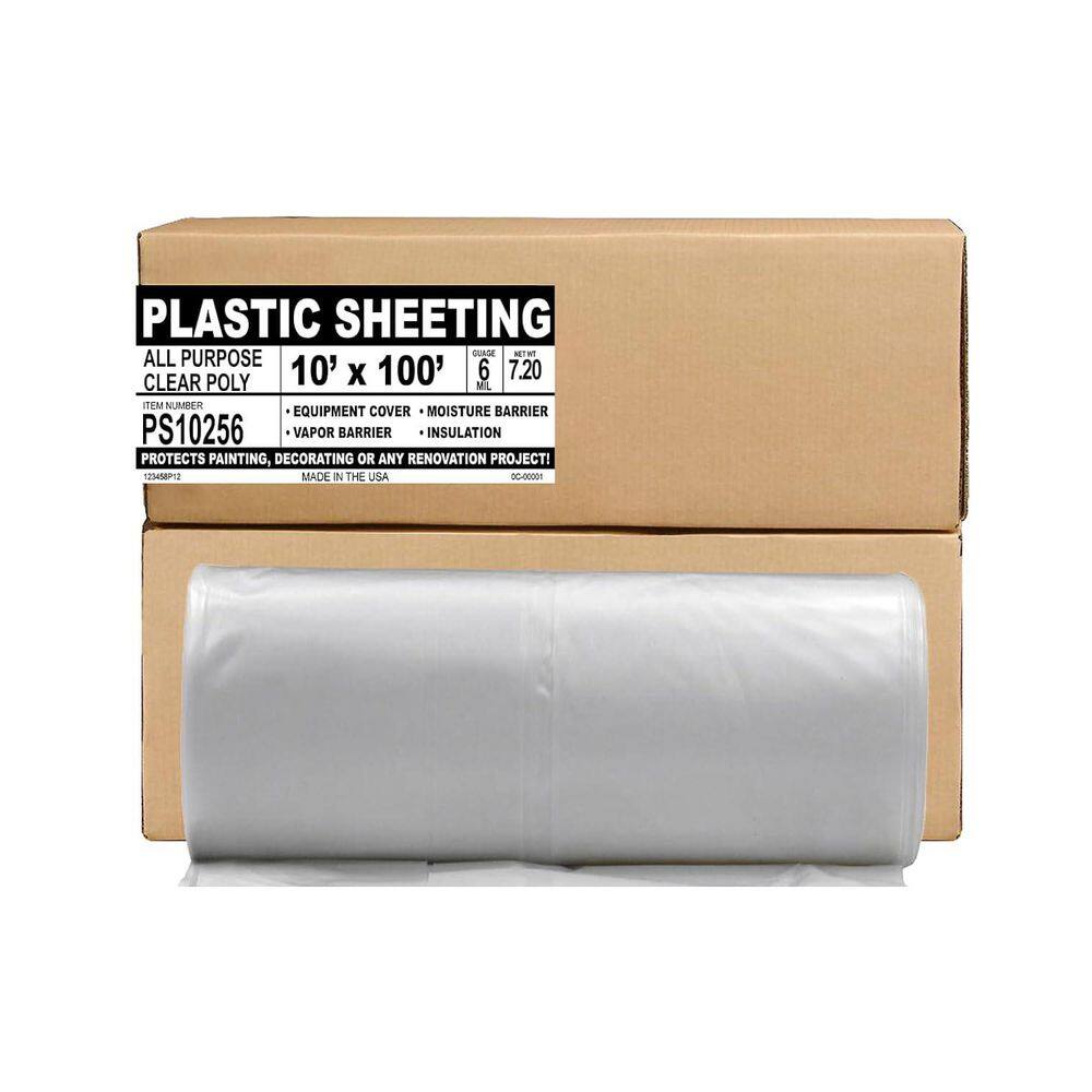 Aluf Plastics 6 MIL Heavy Duty Clear All Purpose Vapor and Barrier ...