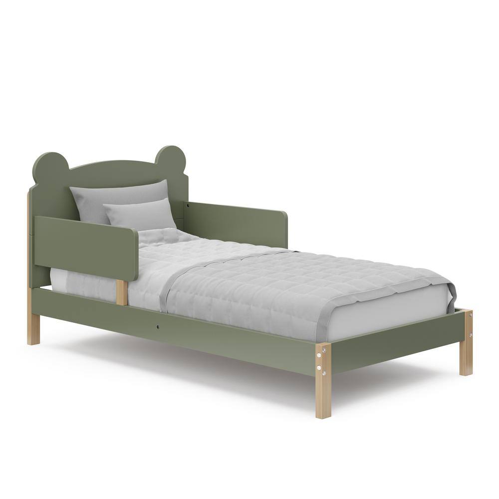 Storkcraft Teddy Bear Green Olive with Driftwood Crib Toddler Bed 05361 ...