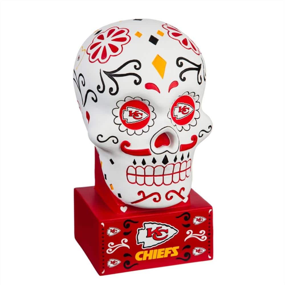 Evergreen Kansas City Chiefs Sugar Skull Garden Statue 843815SK - The ...