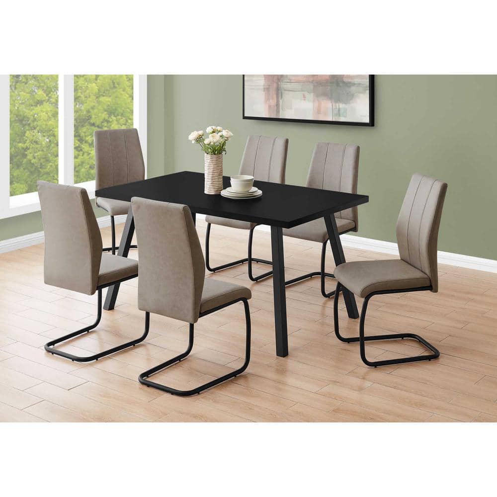 HomeRoots Danielle Antiqued Bronze Wood 60 in 4 Legs Dining Table ...