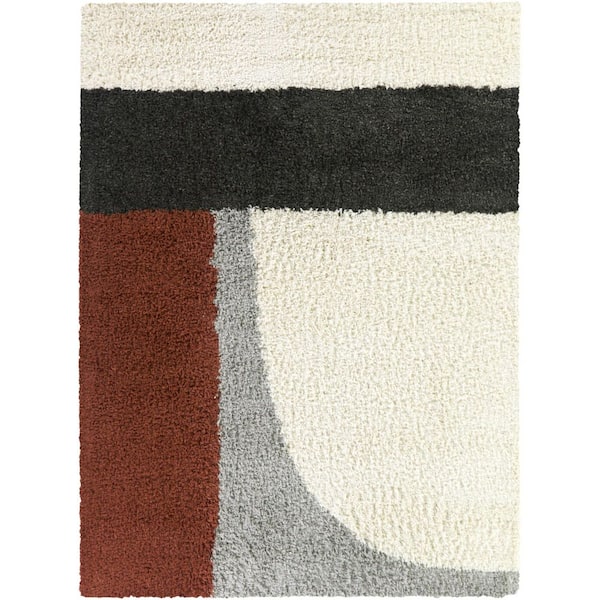 Thorin Rust 5 ft. 3 in. x 7 ft. Geometric Area Rug 51533160.160213.8 ...