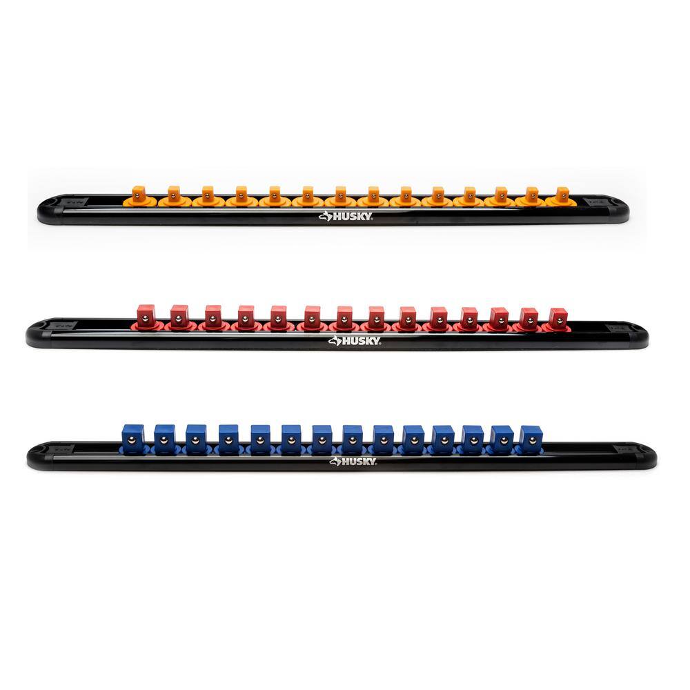 Husky Magnetic Rail Socket Holder Set (3-Piece) H234DSWMGRAILC - The ...