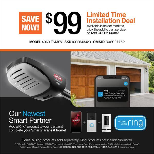 HP Premium Genie MachForce 4062-TALNMSV Screw Drive Garage Door Opener ...