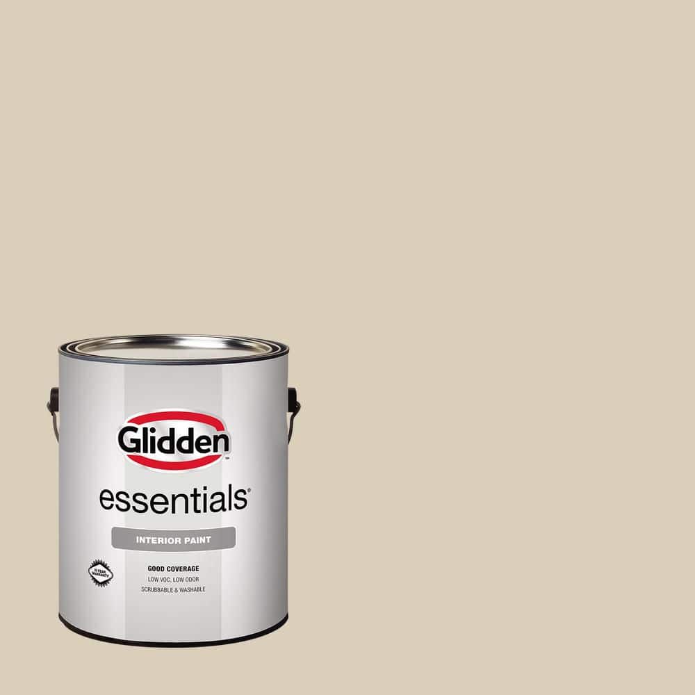 Glidden Essentials 1 gal. PPG1097-3 Toasted Almond Flat Interior Paint ...
