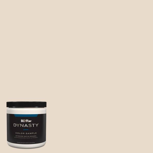 BEHR DYNASTY 8 oz. #N240-1 Cascade Beige Satin Enamel Stain-Blocking ...