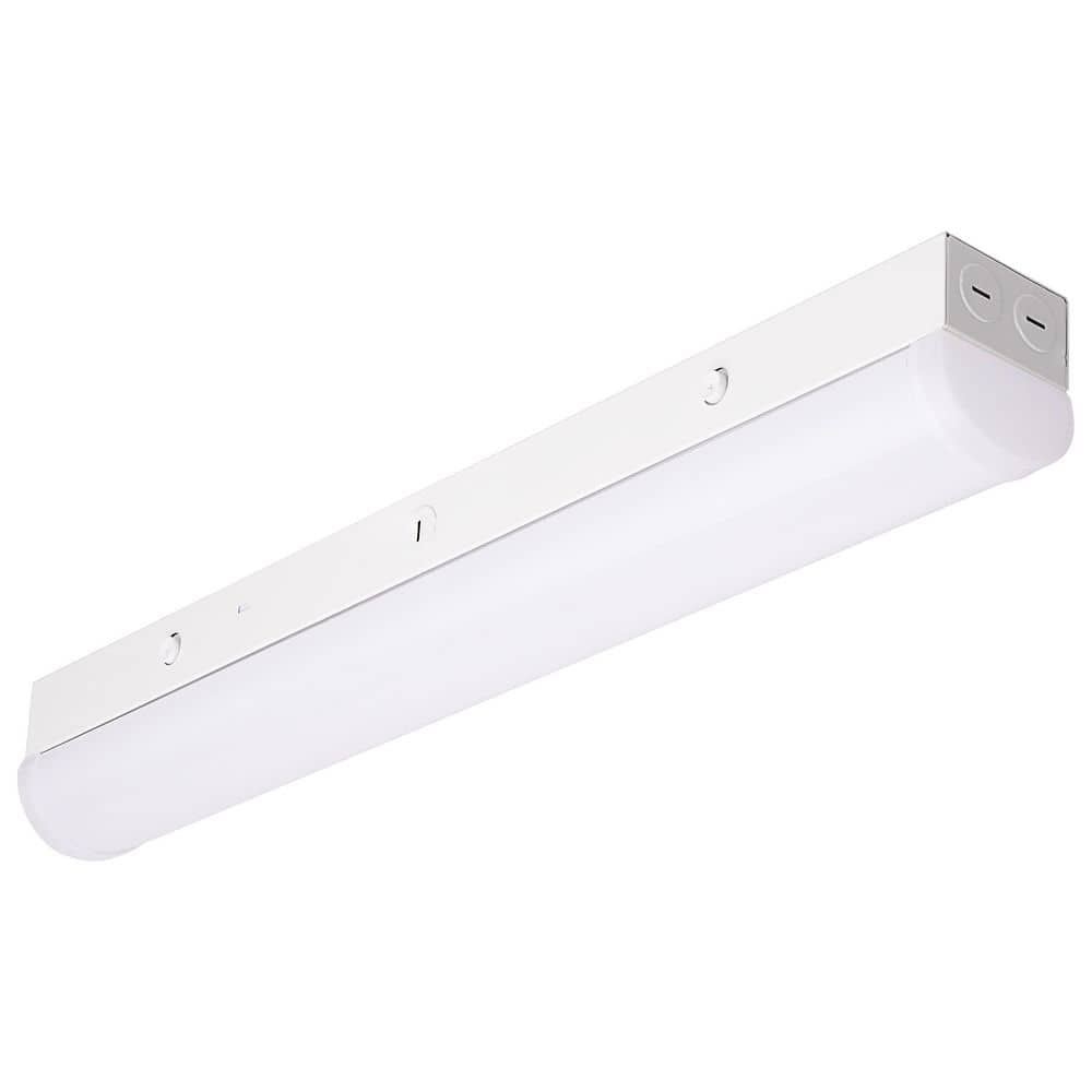 SATCO 2 ft. 100-Watt Equivalent Integrated LED White Strip Light ...