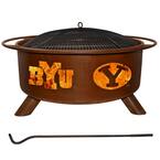 Cal Poly San Luis 29 in. x 18 in. Round Steel Wood Burning Rust Fire ...