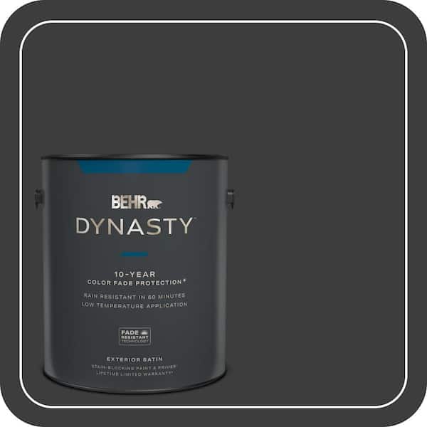 BEHR DYNASTY 1 gal. #PPF-59 Raven Black Satin Enamel Exterior Stain ...