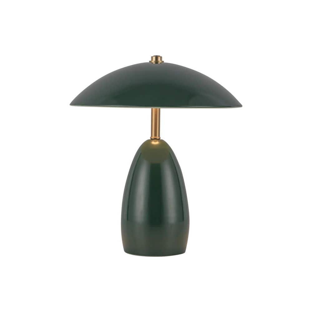 ALORA MOOD Poppy 9 in. 1-Light 3-Watt Pine Green Integrated LED Table ...