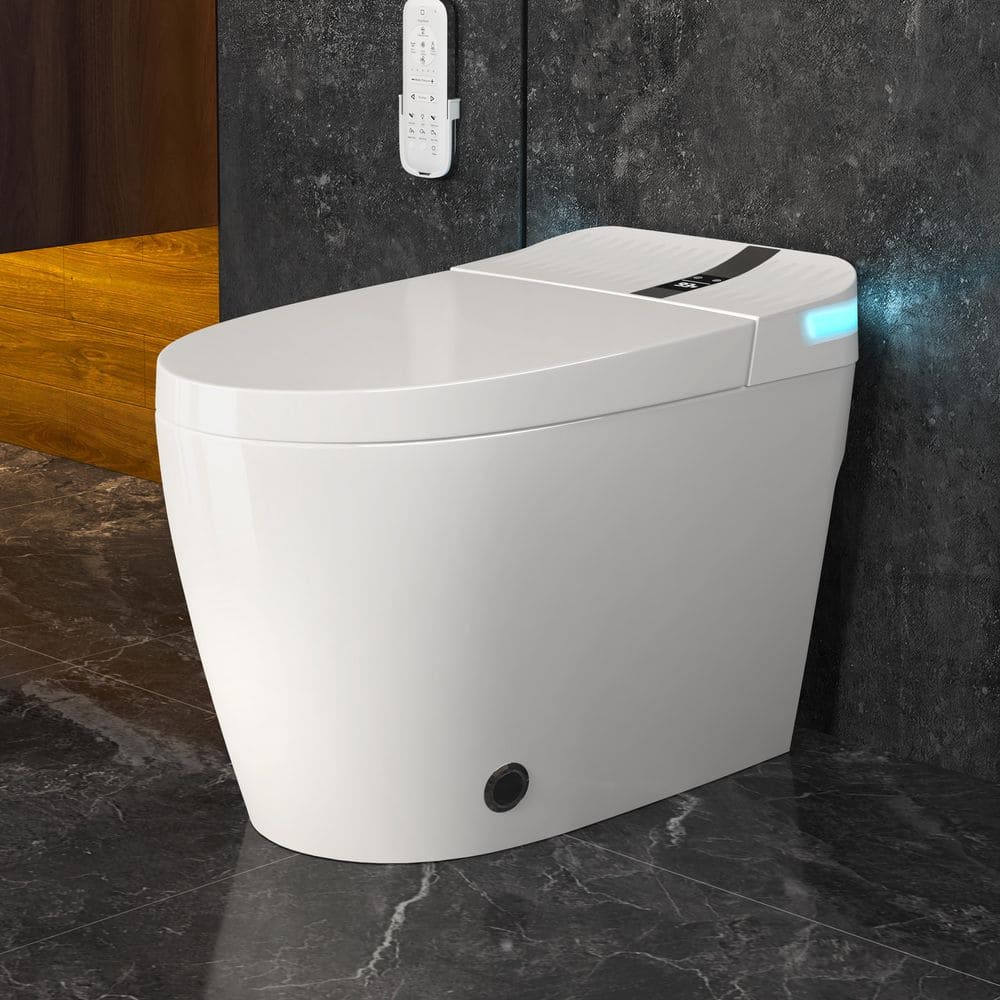 Eridanus Brooklyn II Elongated Bidet Toilet 1.28 GPF in White with ...