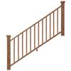 ProWood 6 ft. Walnut-Tone Southern Yellow Pine Moulded Stair Rail Kit ...