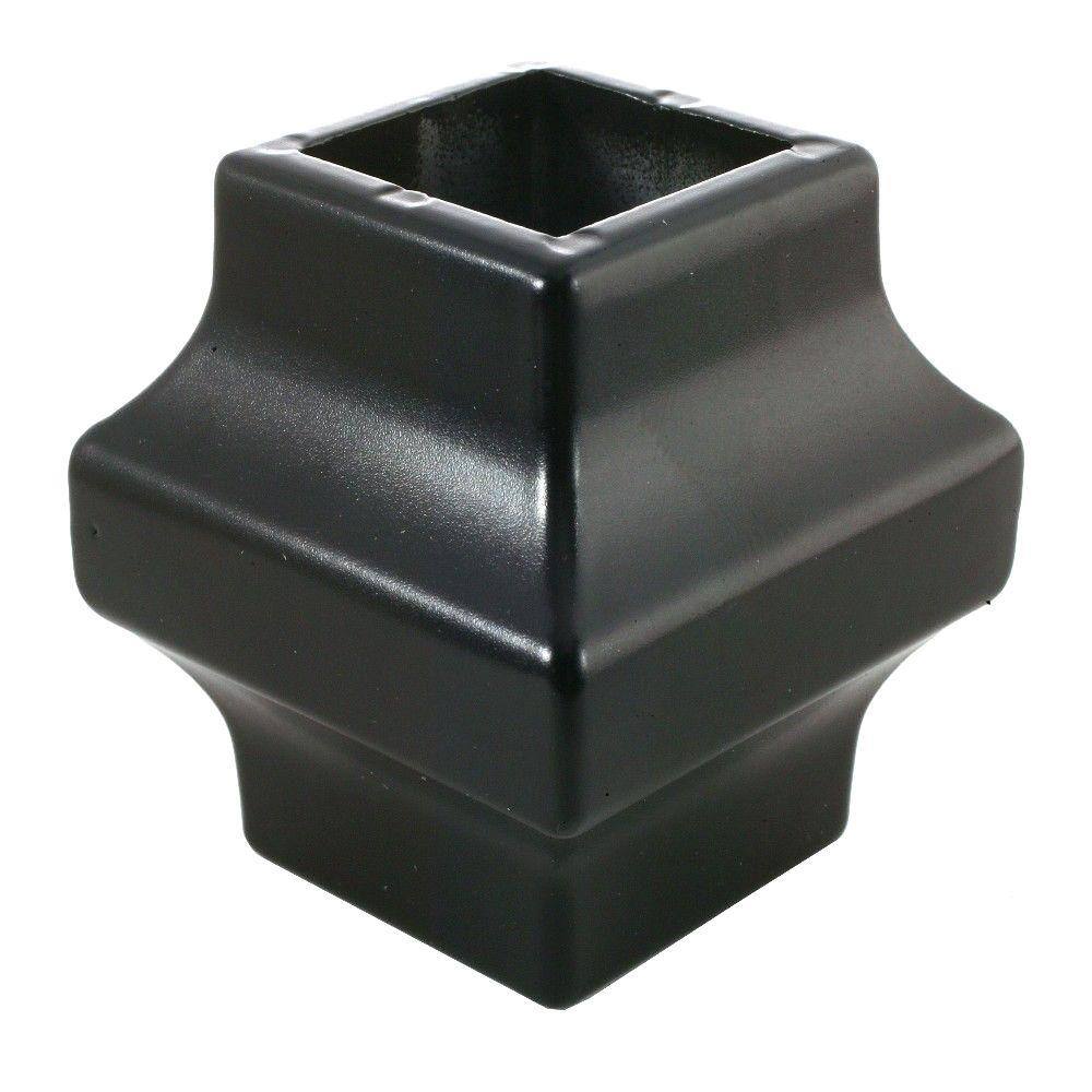 Pegatha 3/4 in. Black Aluminum Square Baluster Collar 50060006 - The ...