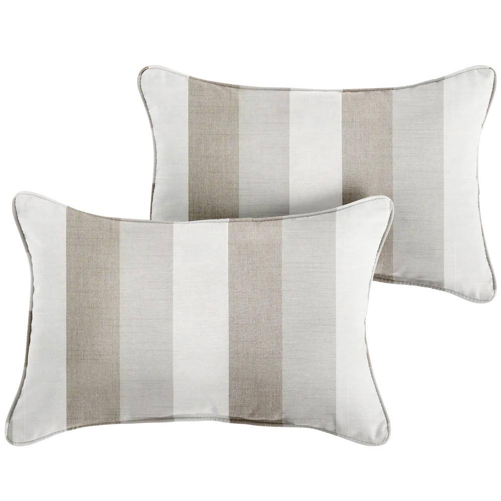 SORRA HOME Sunbrella Direction Linen Rectangle Indoor/Outdoor Lumbar ...