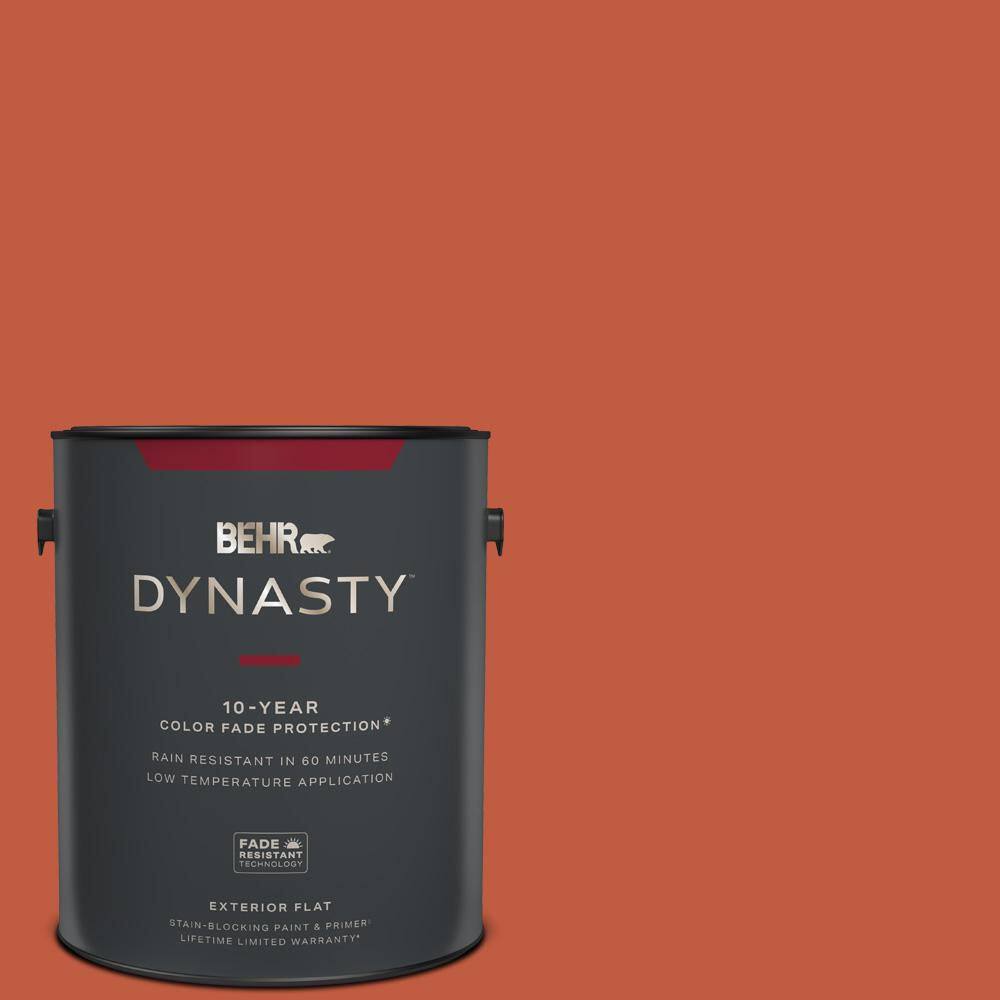 BEHR DYNASTY 1 gal. #M180-7 Deep Fire Flat Exterior Stain-Blocking ...