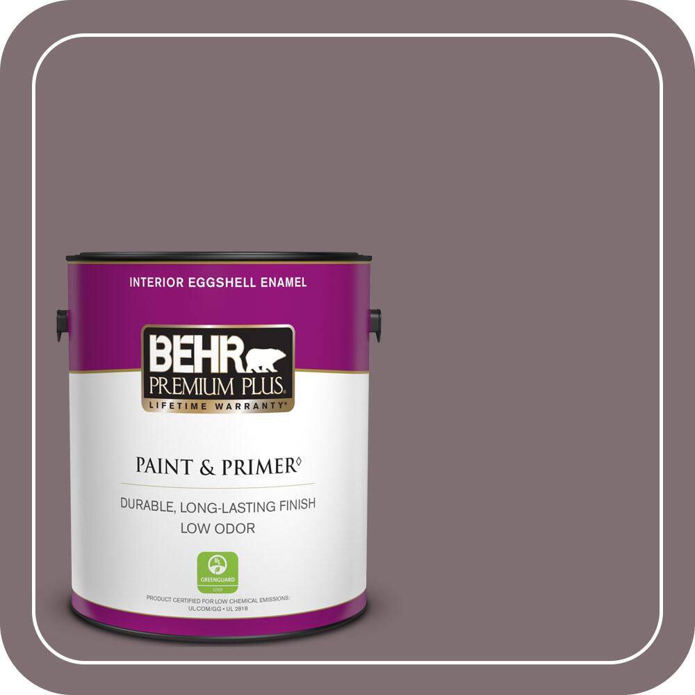 BEHR PREMIUM PLUS 1 gal. #N110-5 Royal Raisin Eggshell Enamel Low Odor ...