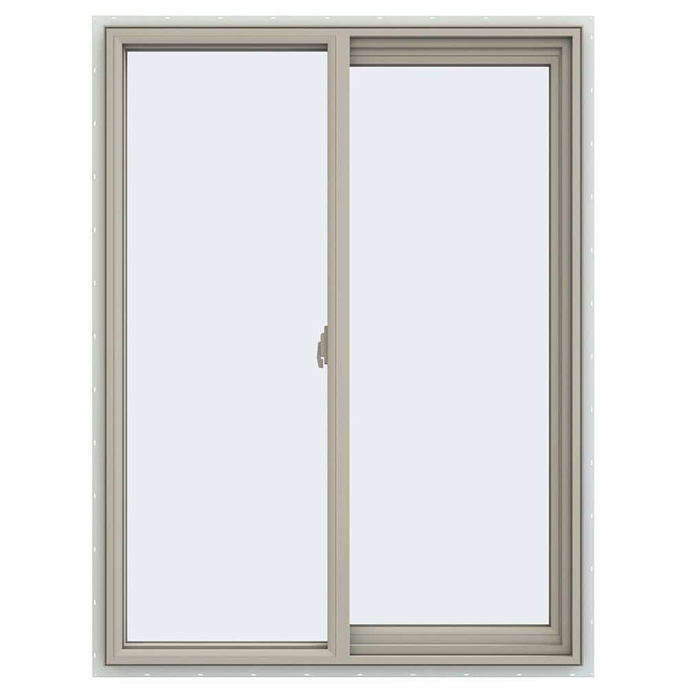 JELD-WEN 35.5 in. x 47.5 in. V-2500 Series Desert Sand Vinyl Right ...